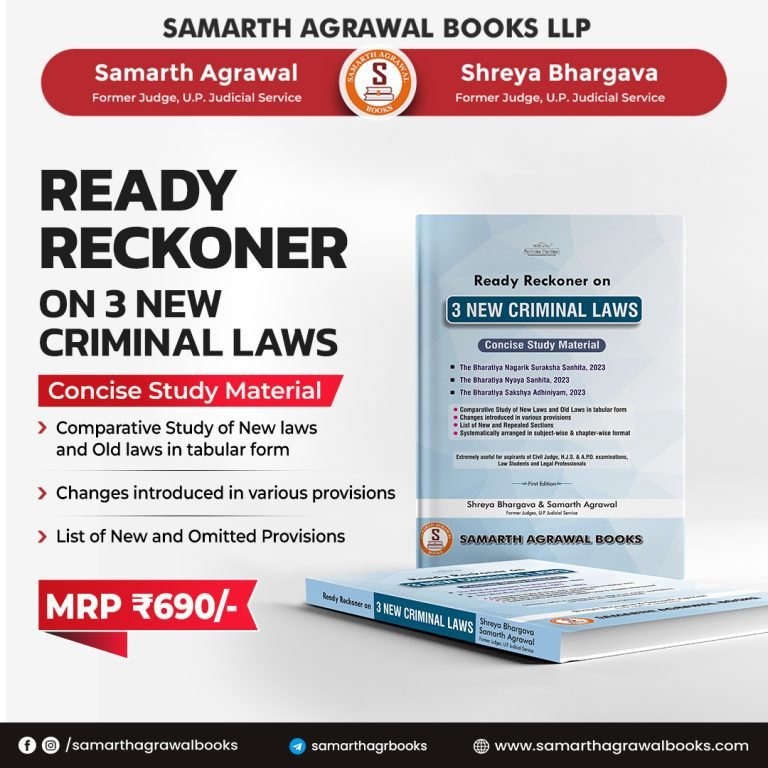 Ready Reckoner on 3 New Criminal Laws - Samarth Agrawal Books LLP
